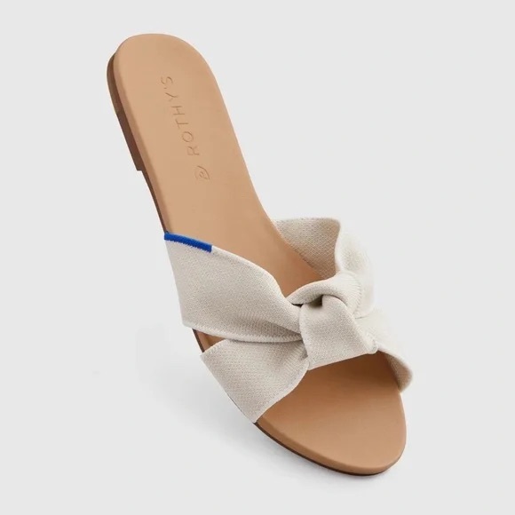 Rothy's | Shoes | Retired Rothys The Knot Sandals In Sand Slides | Poshmark